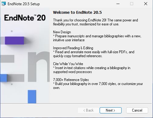 Télécharger et installer EndNote (pour Windows) – Aide à la recherche documentaire
